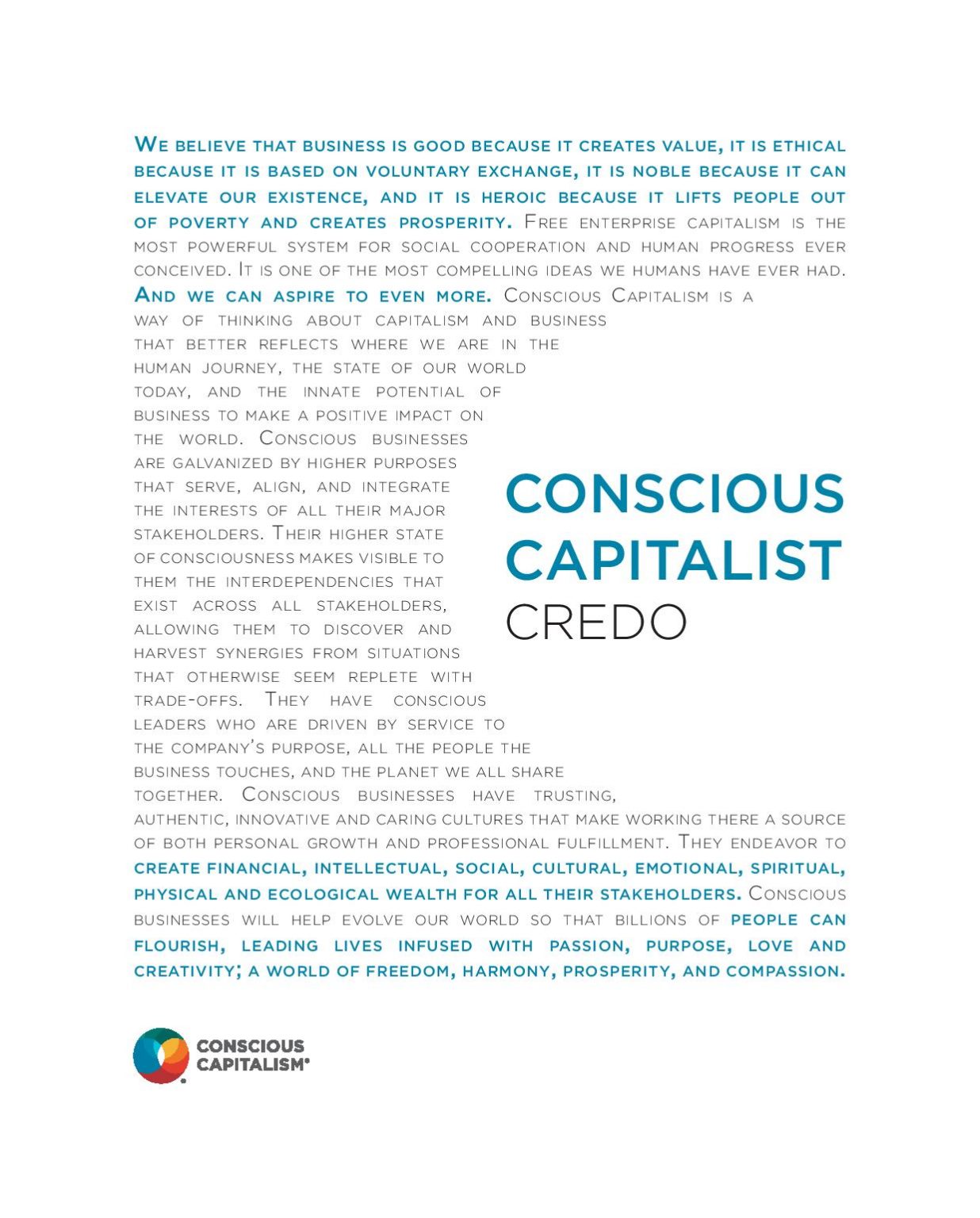 Our Philosophy - Conscious Capitalism, Inc.