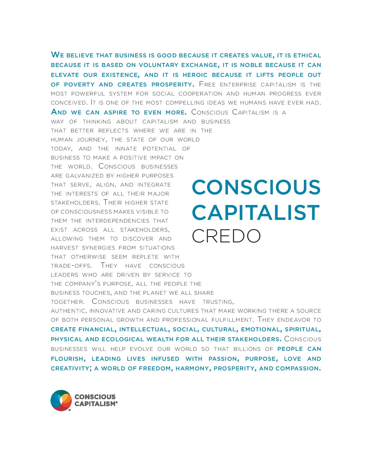 Our Philosophy - Conscious Capitalism, Inc.